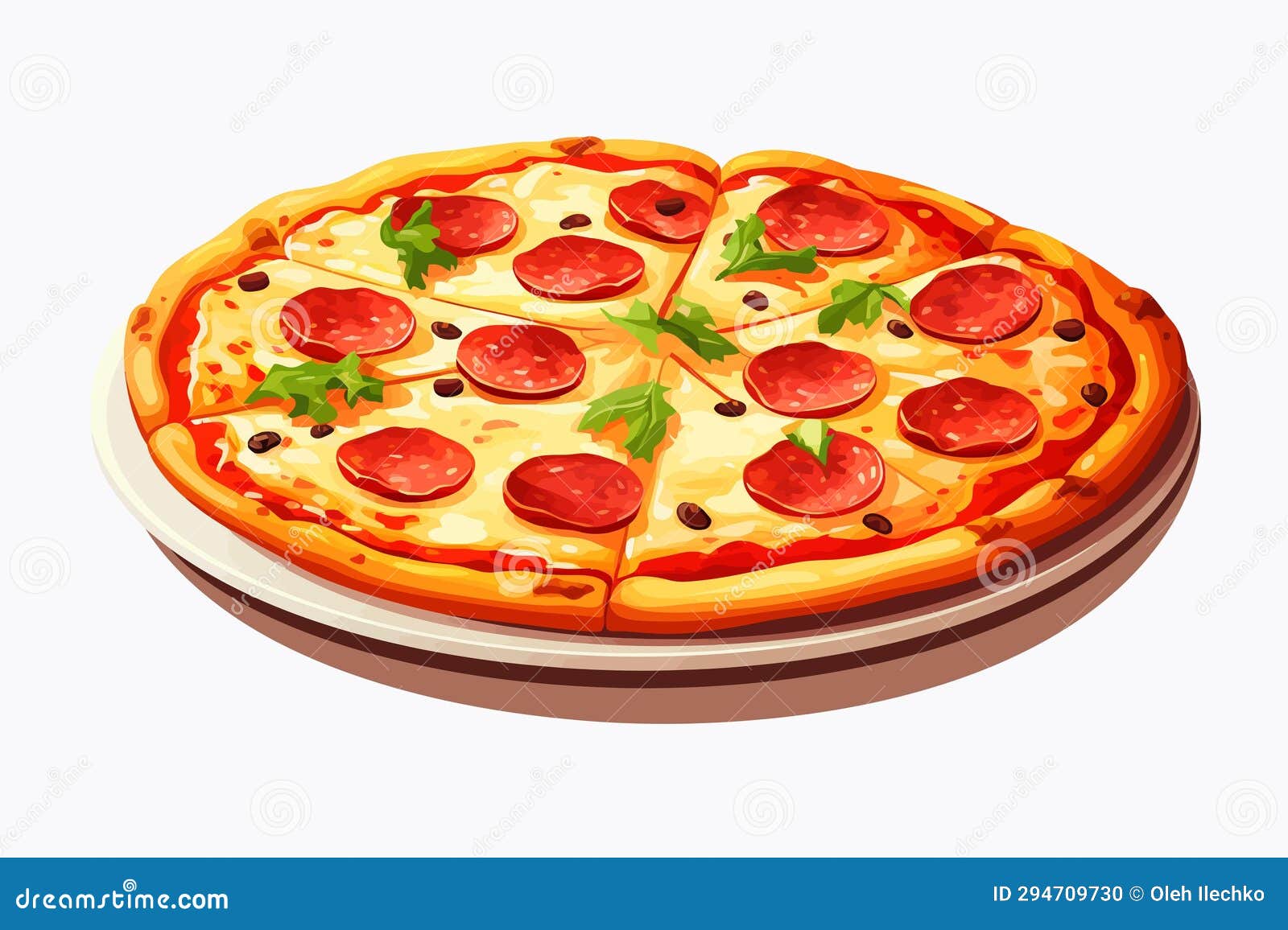 Pizza Vector Flat Minimalistic Asset Isolated Vector Style Illustration ...