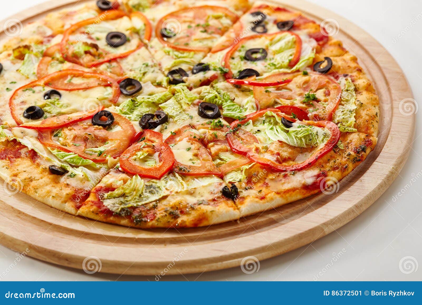 Pizza vegetariana imagen de archivo. Imagen de perejil - 86372501