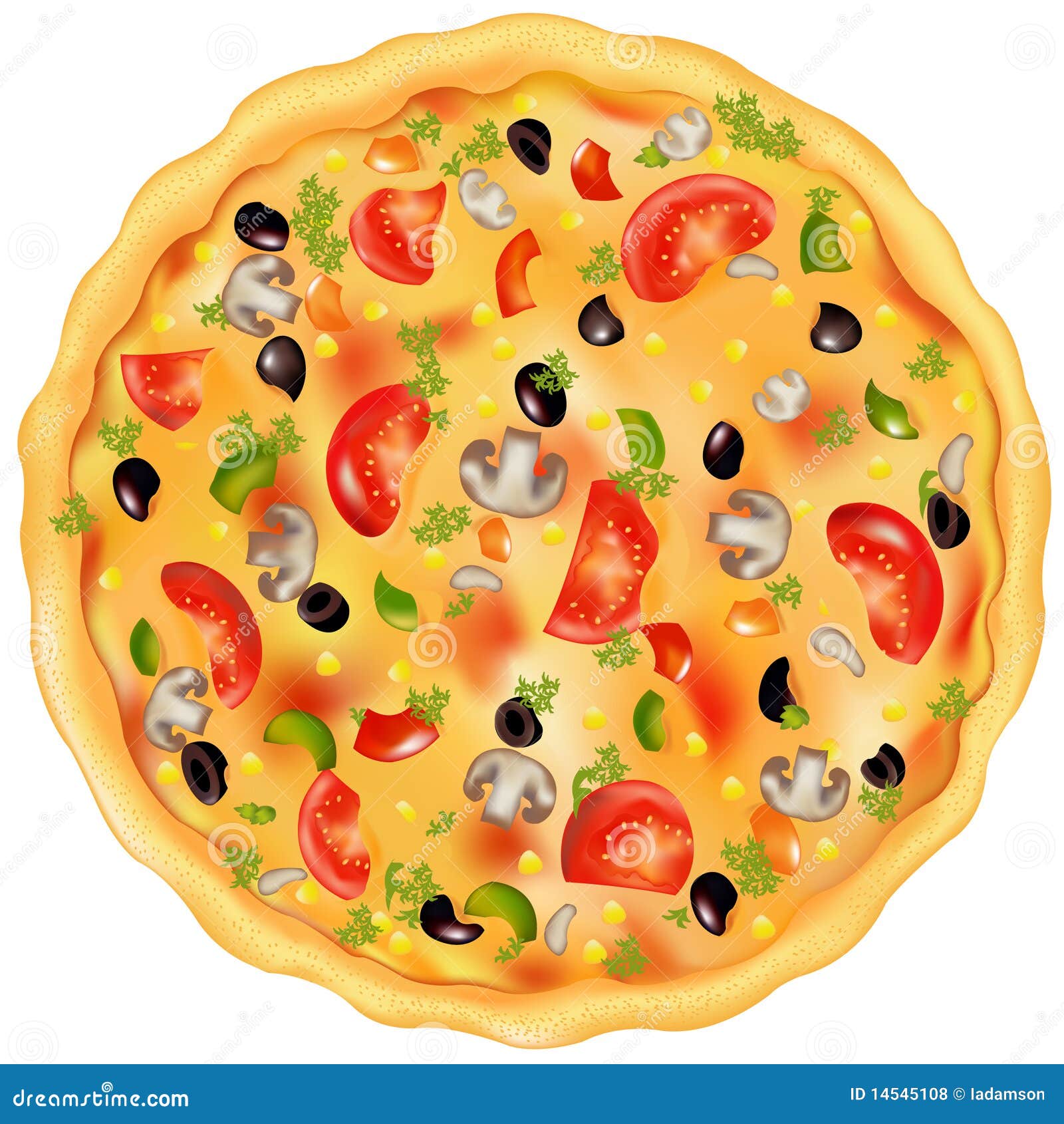 Pizza. Vetor ilustração do vetor. Ilustração de lanche - 14545108