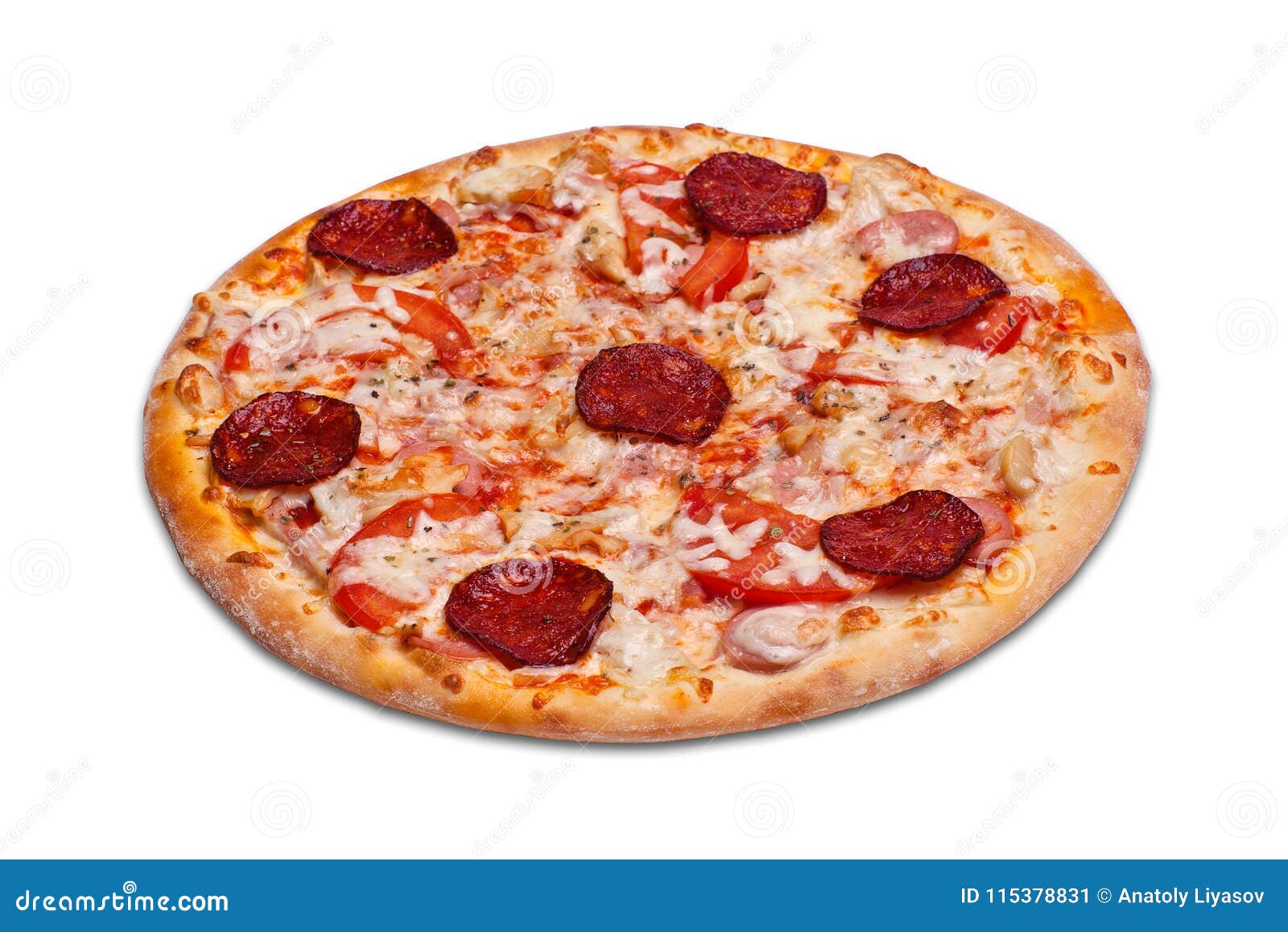 Pizza. View from above stock image. Image of pepper - 115378831