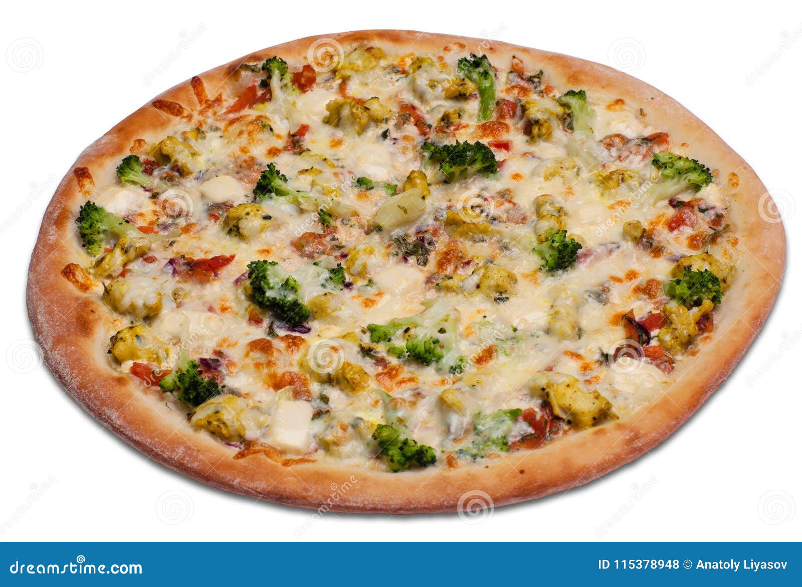 Pizza. View from above stock photo. Image of crust, mozzarella - 115378948