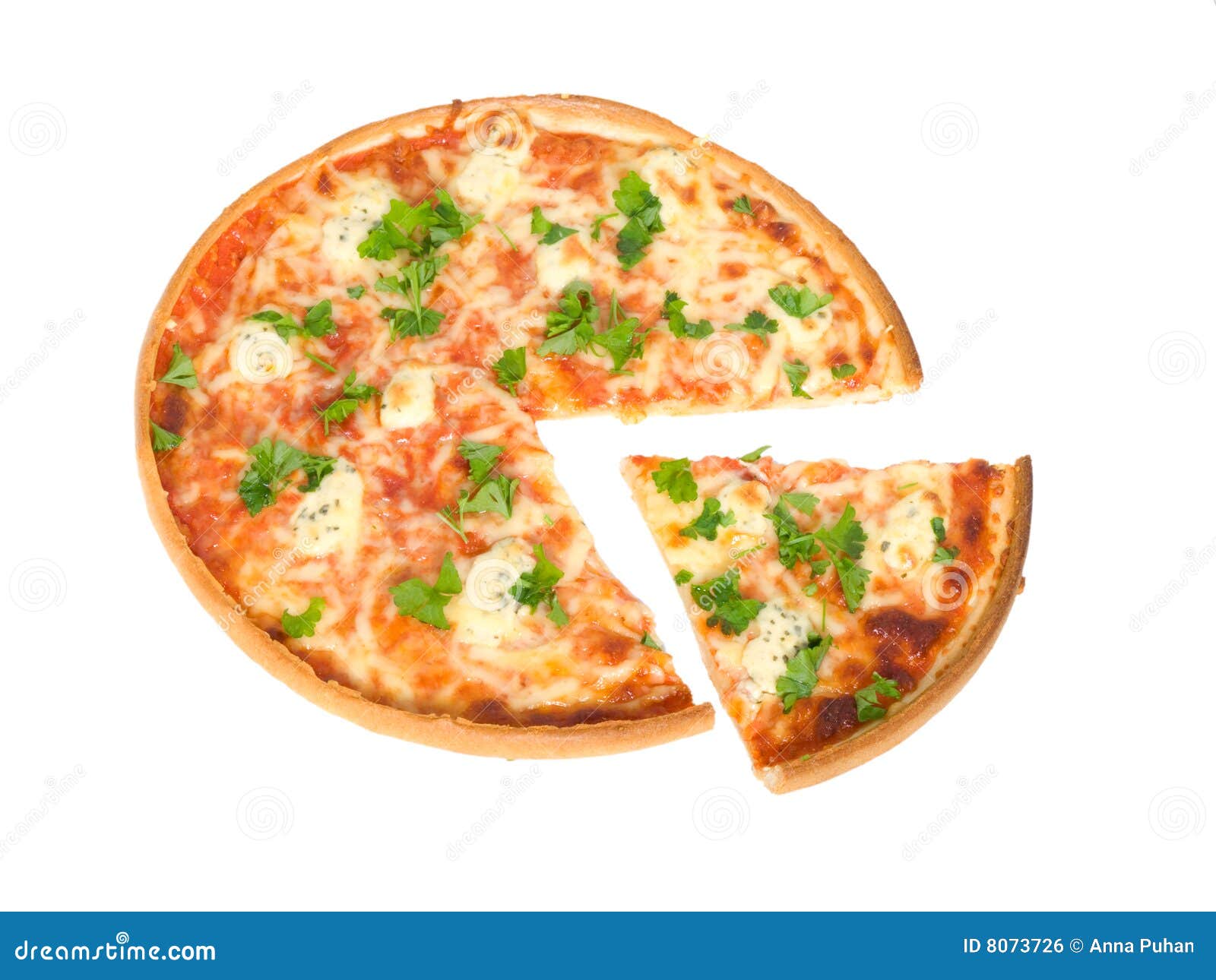 Pizza on white background stock photo. Image of dinner - 8073726