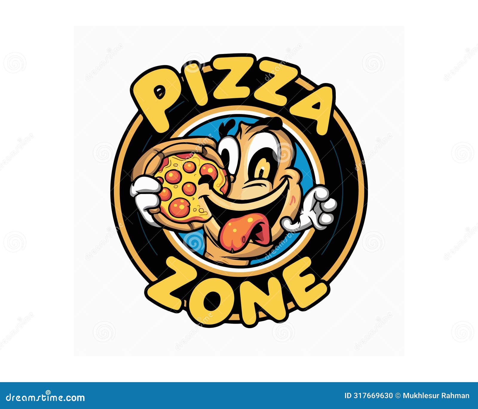 Pizza zone. stock illustration. Illustration of earning - 317669630