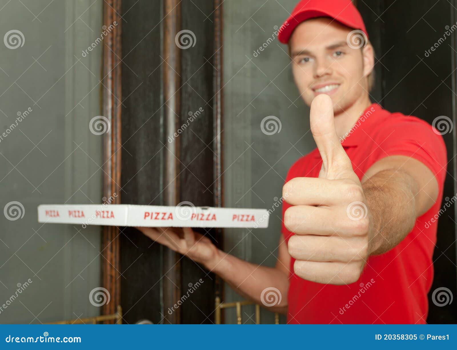 Pizzaman stock image. Image of service, male, delivery - 20358305