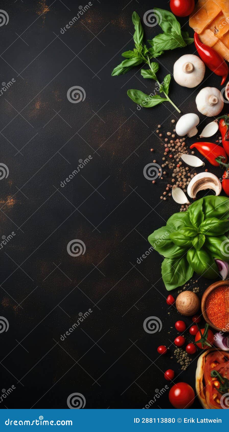 Pizzeria Background in Portrait Mode with Copy Space - Stock Picture ...