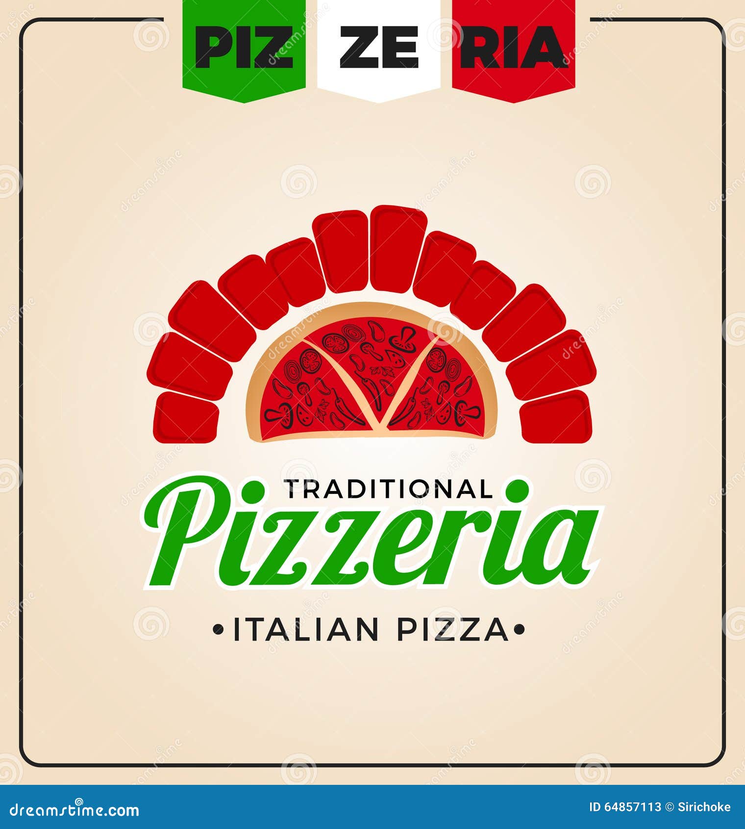 Pizzeria Logo Template Design Stock Vector - Illustration of delivery ...