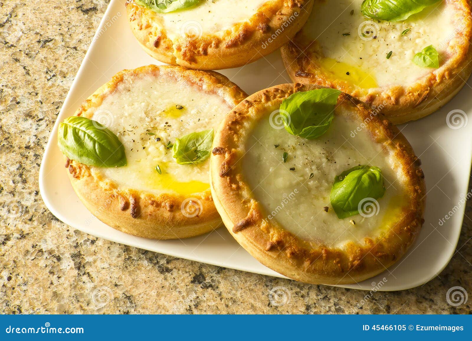 Pizzette stock image. Image of dinner, herbs, pepper - 45466105