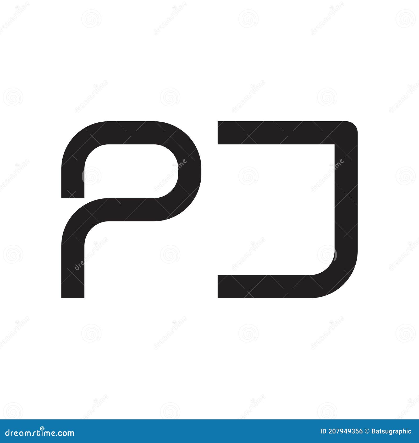 Pj Initial Letter Vector Logo Icon Stock Vector - Illustration of icon ...