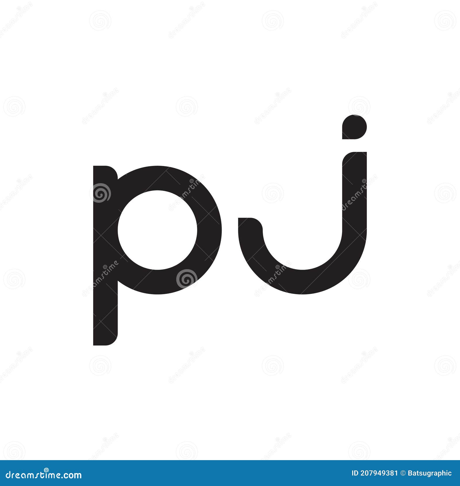 Pj Initial Letter Vector Logo Icon Stock Vector - Illustration of ...