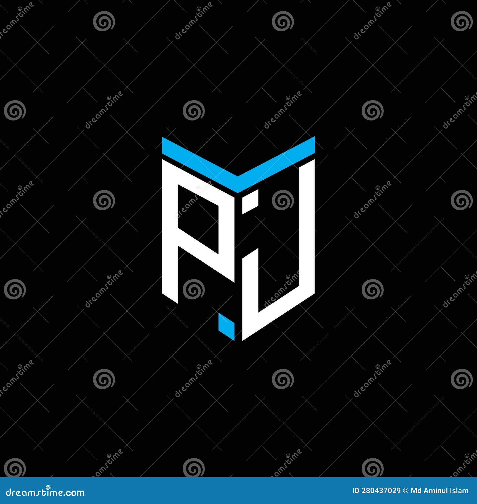 PJ Letter Logo Creative Design with Vector Graphic Stock Vector ...