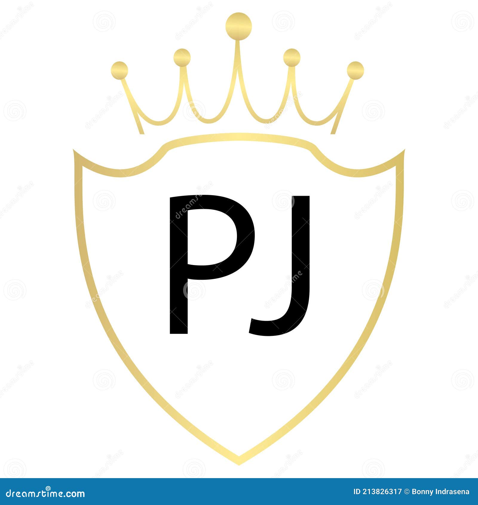 PJ Letter Logo Design with Simple Style Stock Vector - Illustration of ...