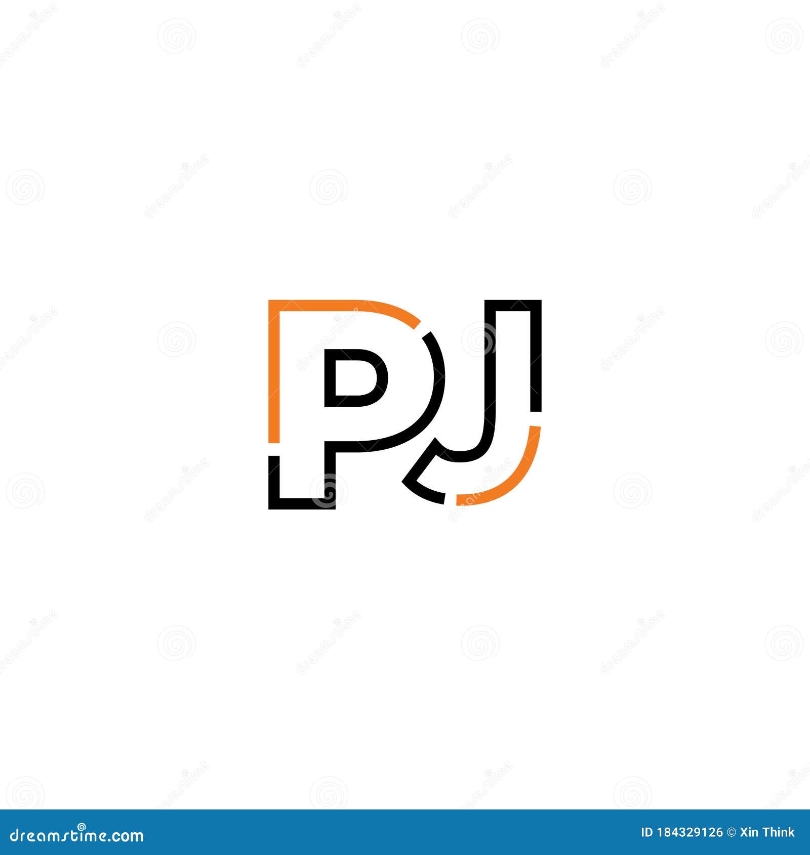 PJ Letter Logo Icon Design Template Elements Stock Vector ...