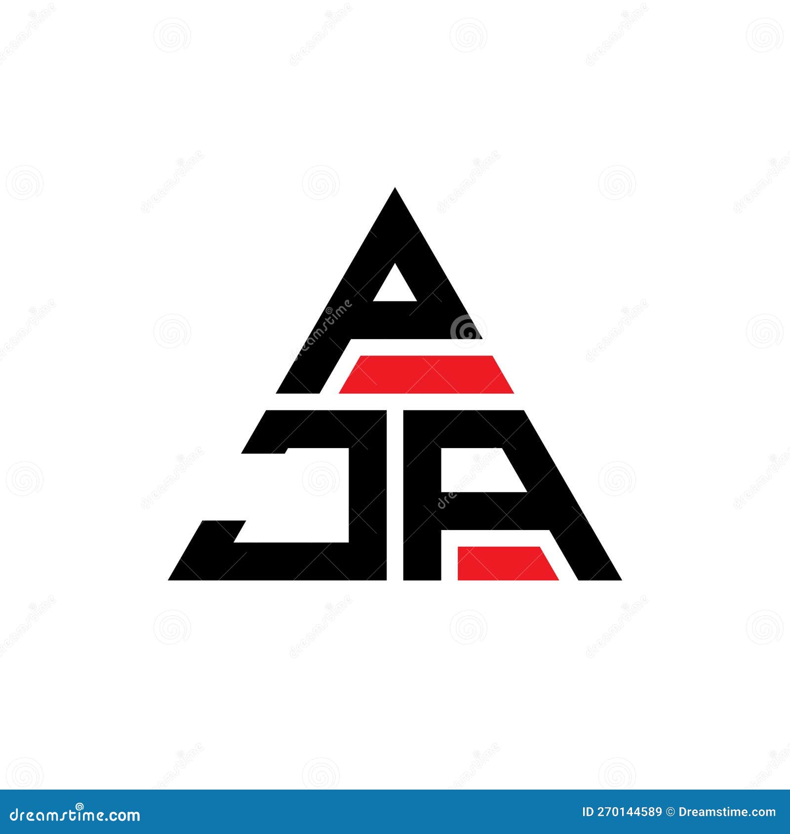 PJA Triangle Letter Logo Design with Triangle Shape. PJA Triangle Logo ...