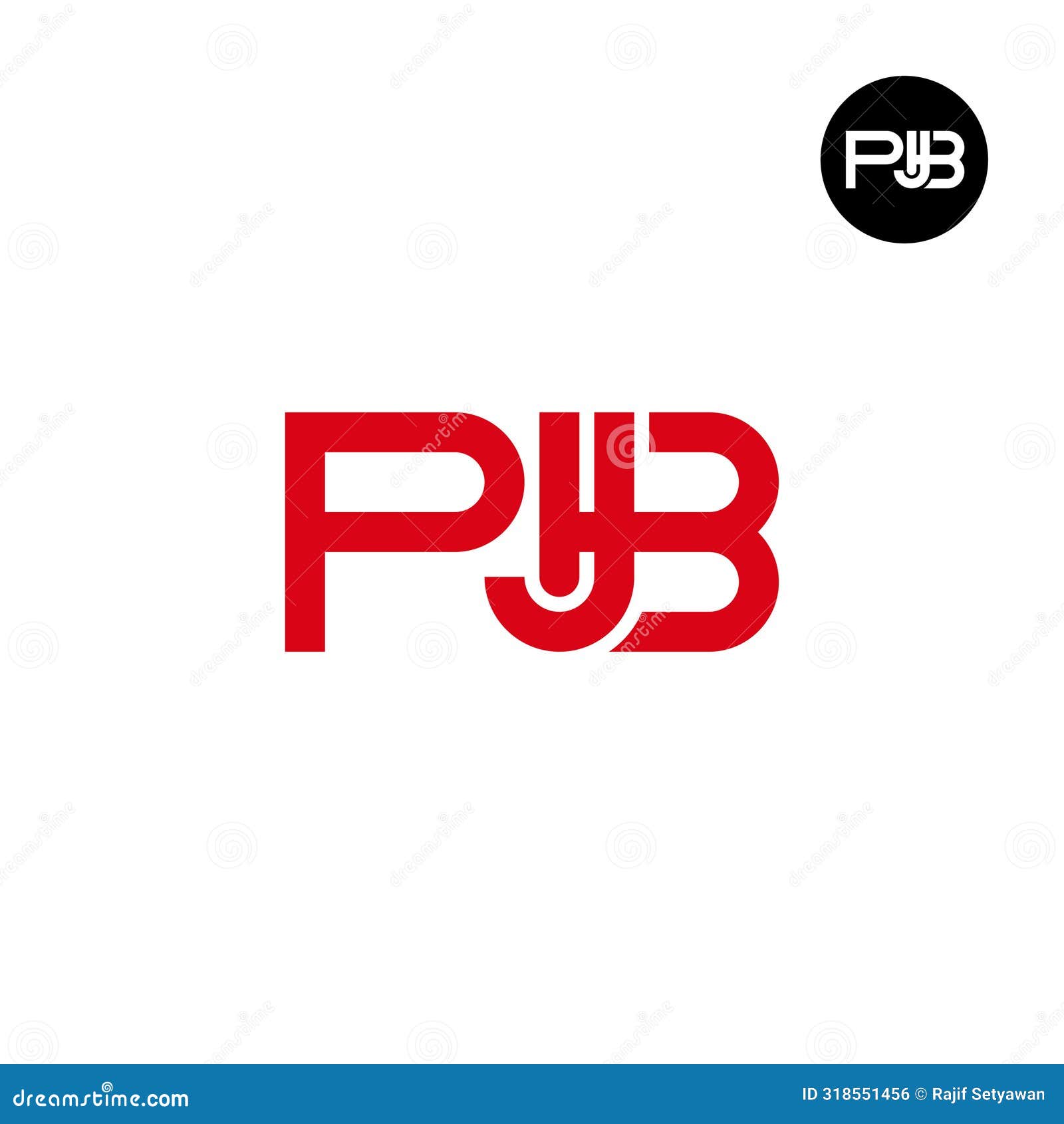 PJB Logo Letter Monogram Design Stock Illustration - Illustration of ...