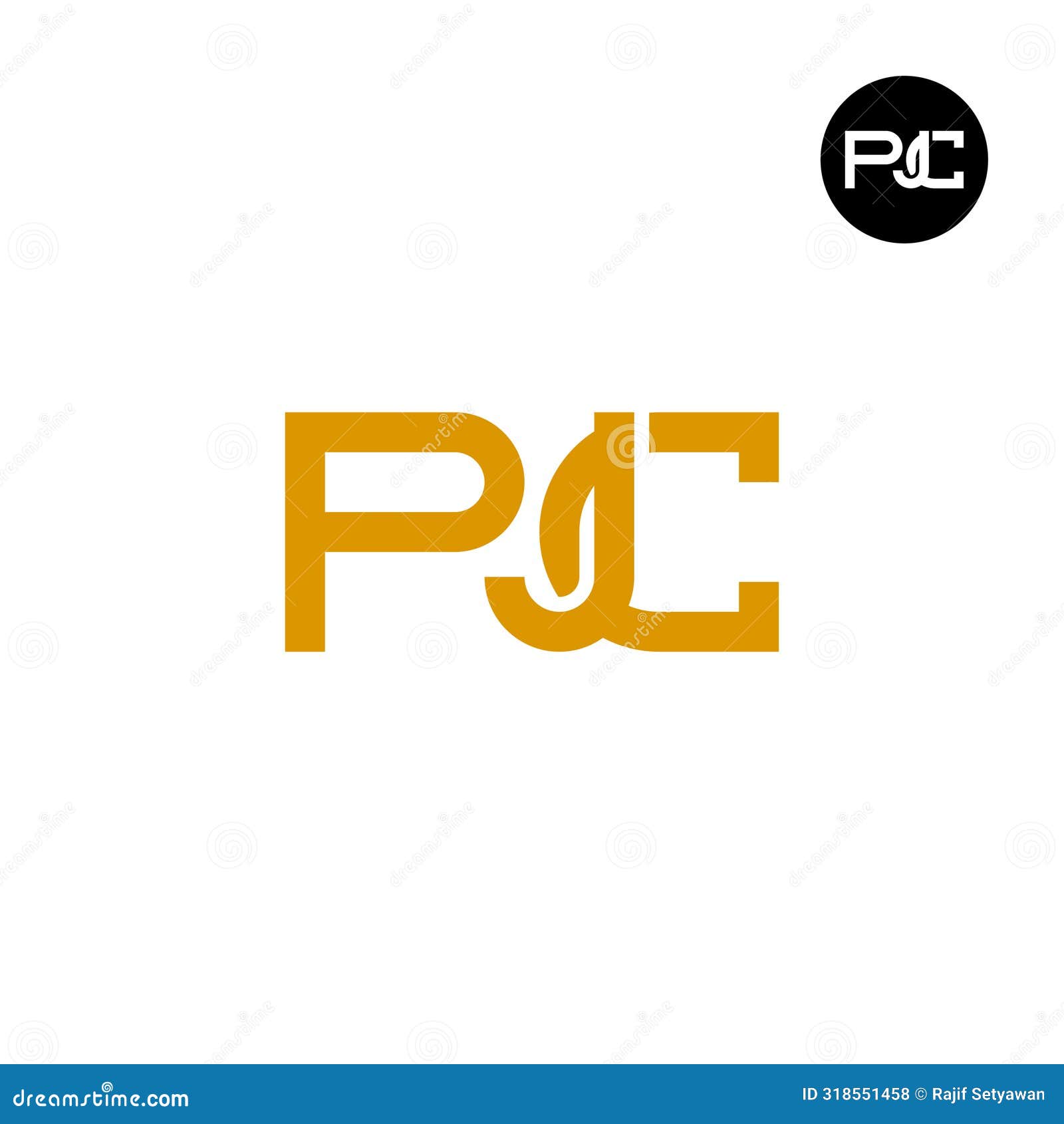 PJC Logo Letter Monogram Design Stock Vector - Illustration of ...