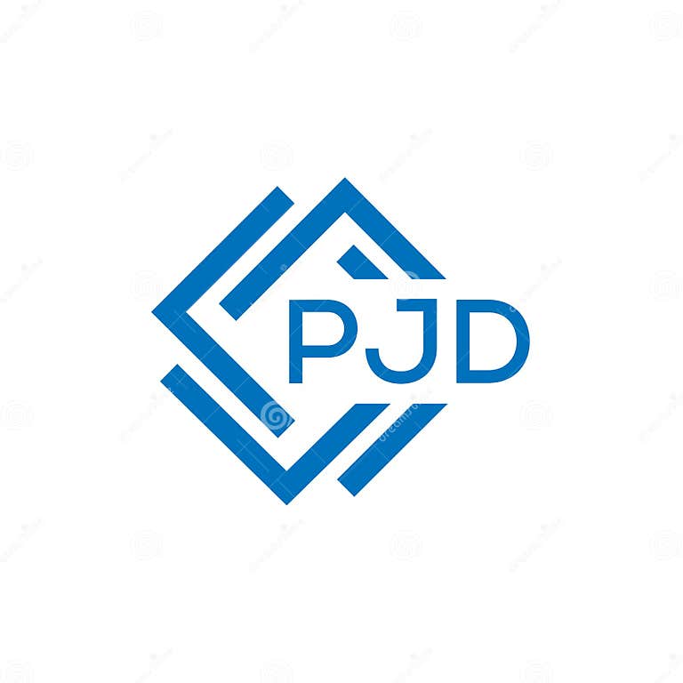 PJD Letter Logo Design on White Background. PJD Creative Circle Letter ...