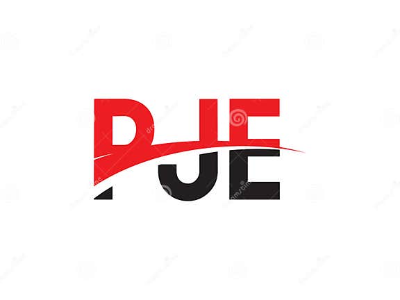 PJE Letter Initial Logo Design Vector Illustration Stock Vector ...
