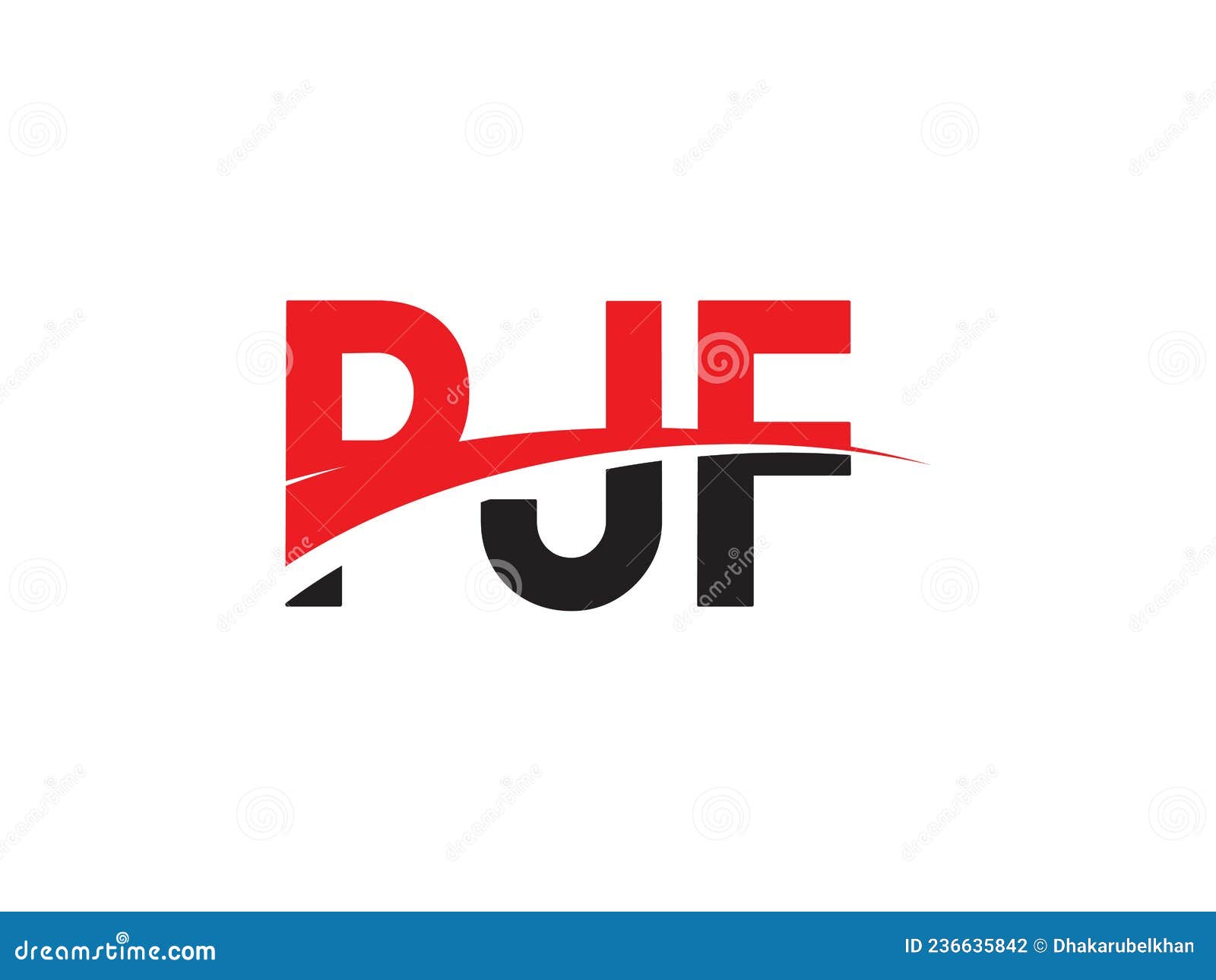 PJF Letter Initial Logo Design Vector Illustration Stock Vector ...