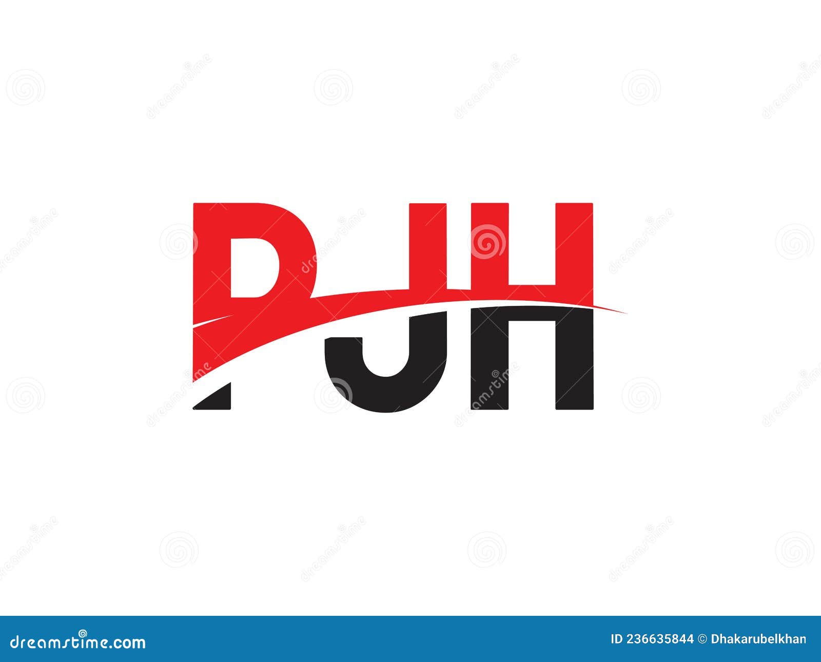 PJH Letter Initial Logo Design Vector Illustration Stock Vector ...