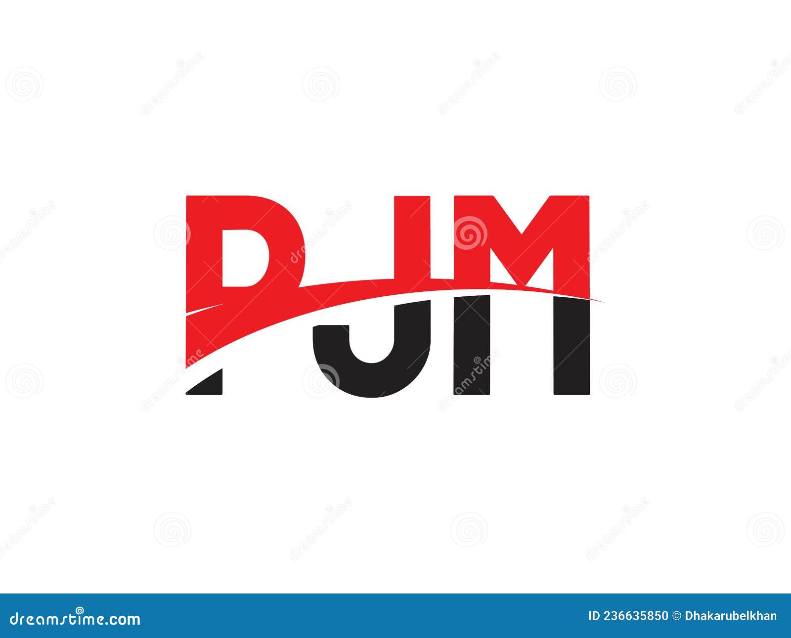 PJM Letter Initial Logo Design Vector Illustration Stock Vector ...
