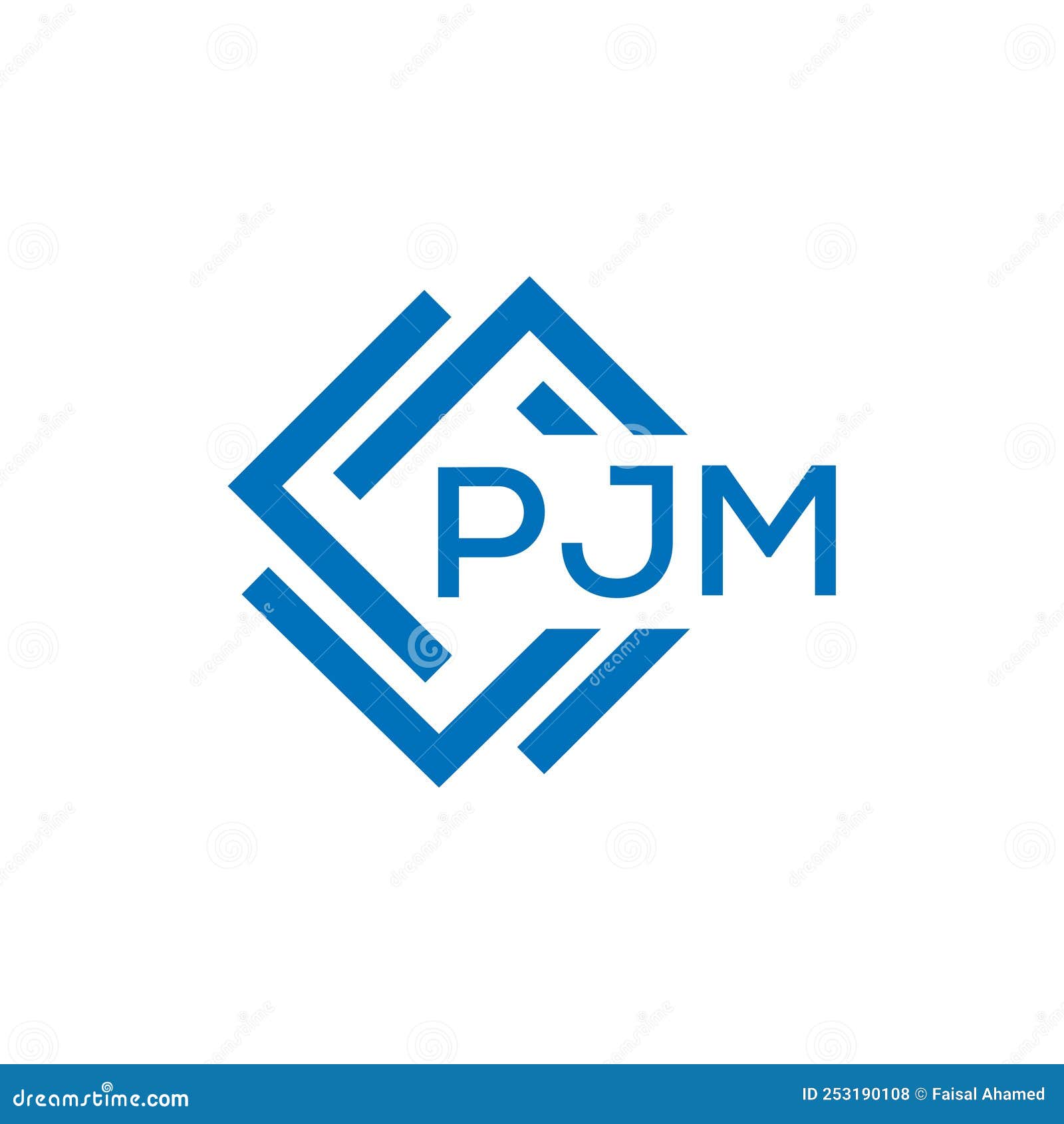 PJm Letter Logo Design on White Background. PJm Creative Circle Letter ...