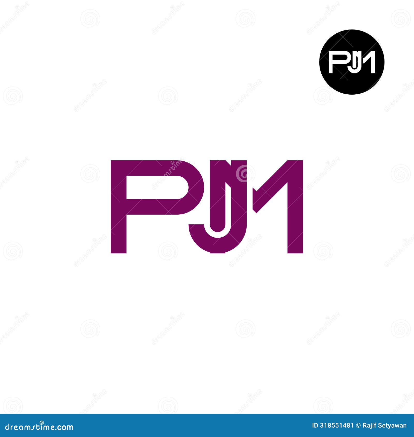 PJM Logo Letter Monogram Design Stock Vector - Illustration of logos ...