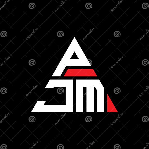 PJM Triangle Letter Logo Design with Triangle Shape. PJM Triangle Logo ...