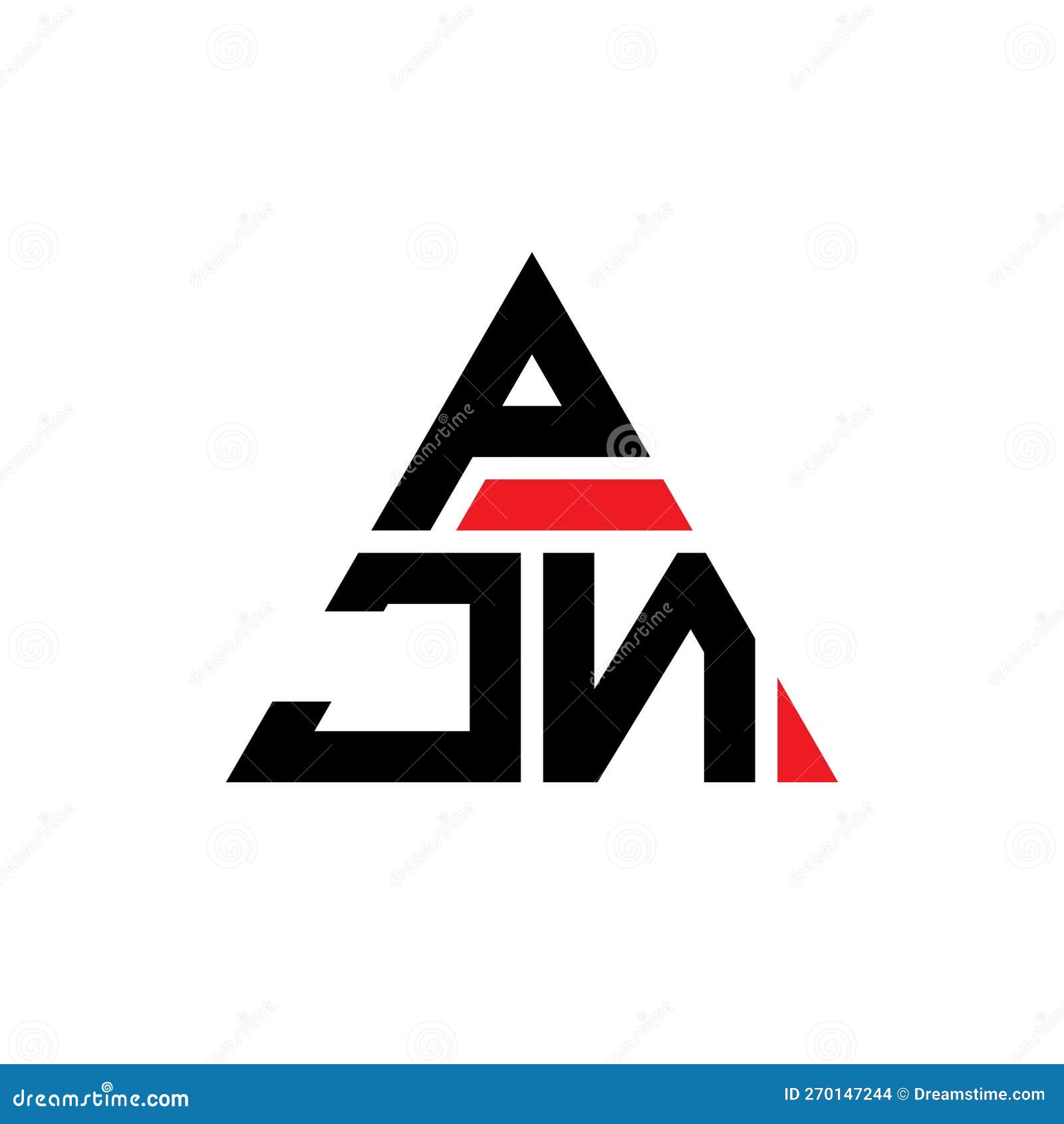 PJN Triangle Letter Logo Design with Triangle Shape. PJN Triangle Logo ...