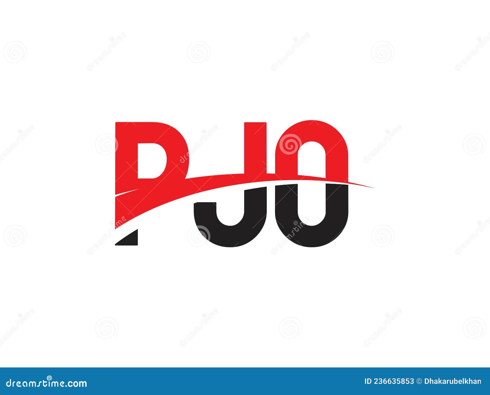 PJO Letter Initial Logo Design Vector Illustration Stock Vector ...