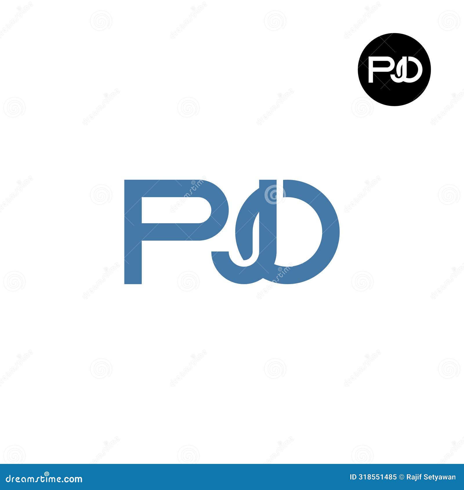 PJO Logo Letter Monogram Design Stock Illustration - Illustration of ...