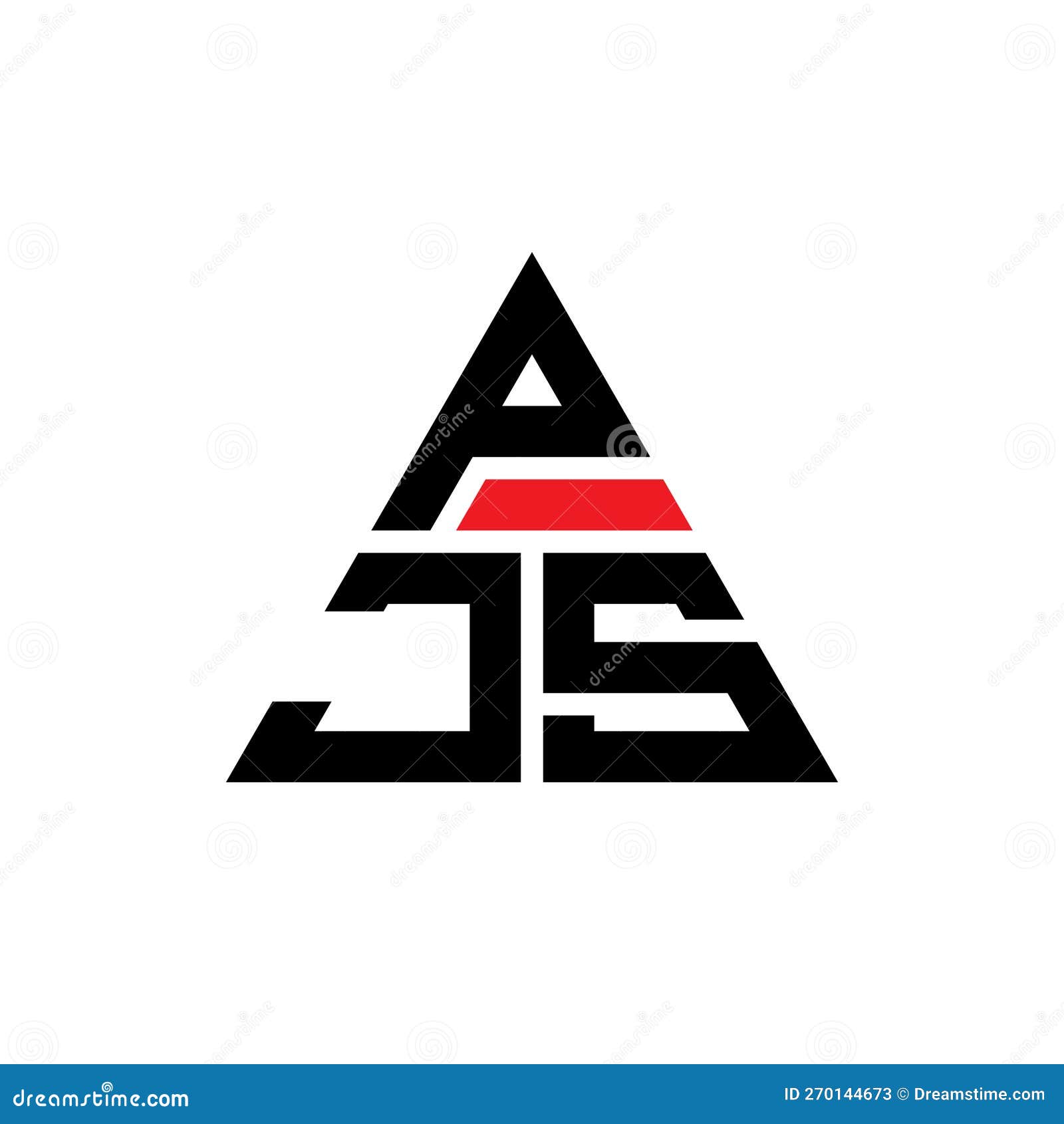 PJS Triangle Letter Logo Design with Triangle Shape. PJS Triangle Logo ...