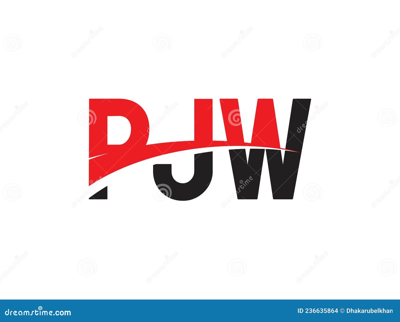 PJW Letter Initial Logo Design Vector Illustration Stock Vector ...