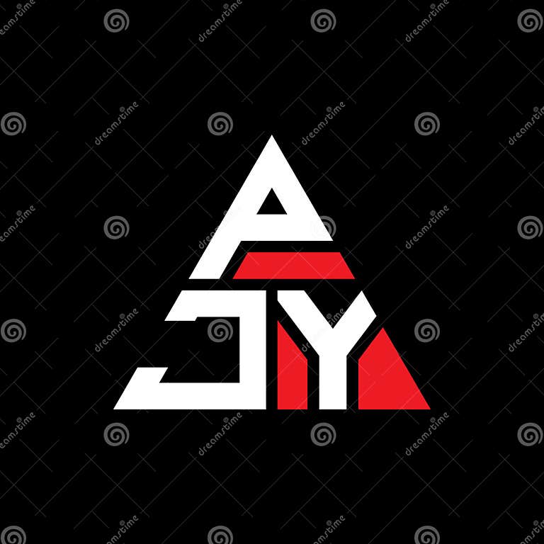 PJY Triangle Letter Logo Design with Triangle Shape. PJY Triangle Logo ...