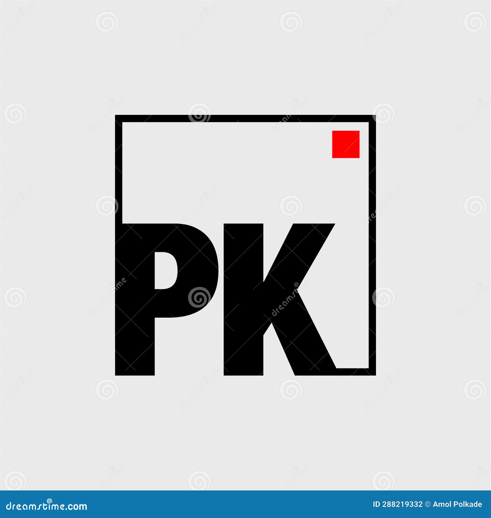 PK Brand Name Initial Letters Icon. PK Monogram Stock Vector ...