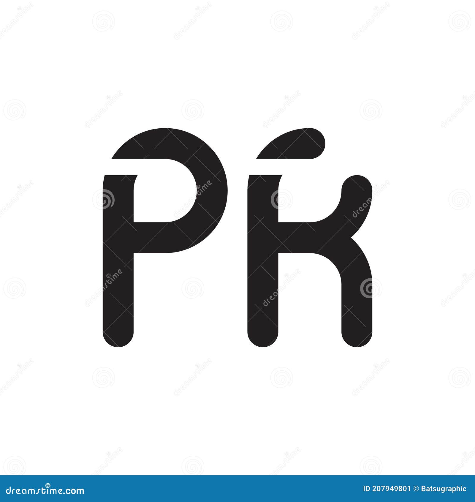 Pk Initial Letter Vector Logo Icon Stock Vector - Illustration of brand ...