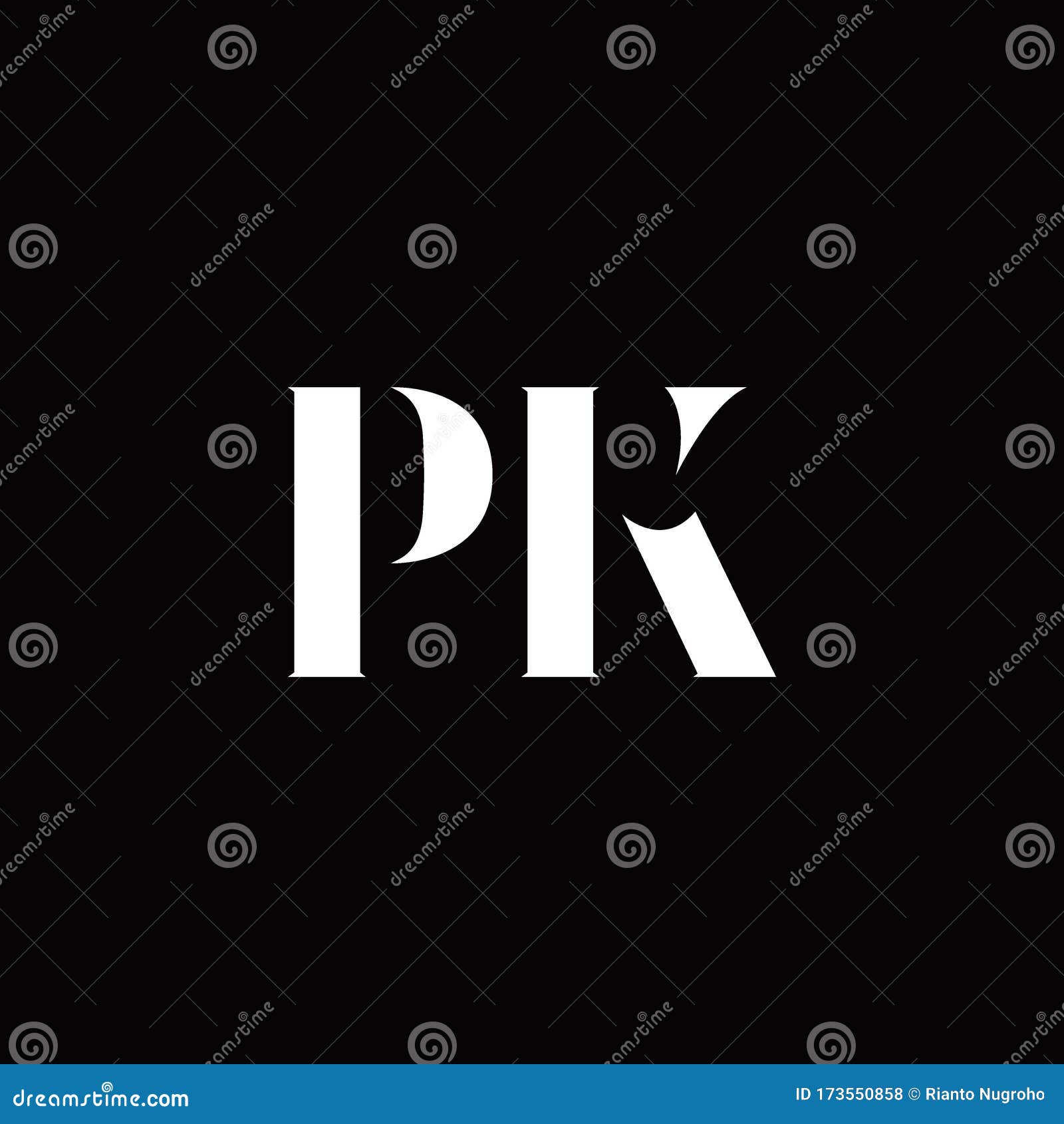 PK Logo Letter Initial Logo Designs Template Stock Vector ...