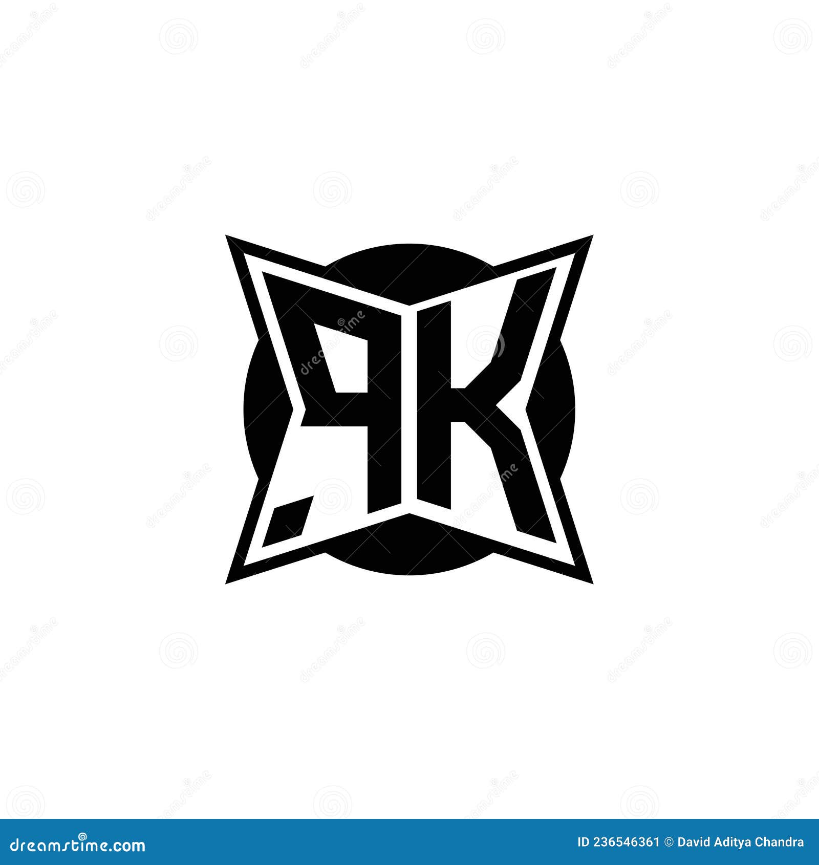 PK Logo Monogram Geometric Modern Design Stock Vector - Illustration of ...