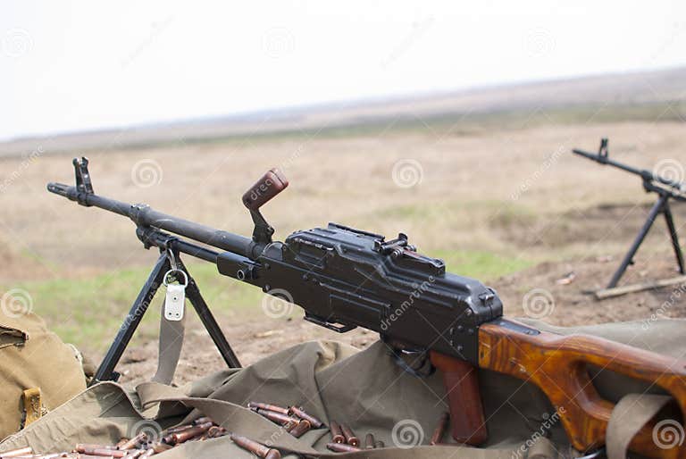 PK machine gun stock image. Image of violence, machine - 30583189
