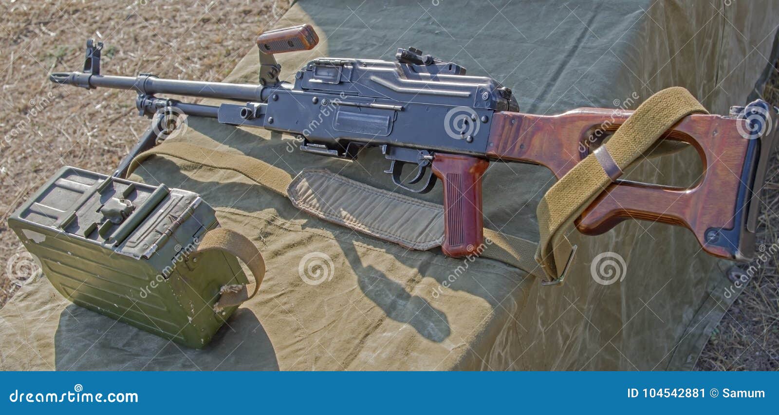 PK Machine gun stock image. Image of kalashnikov, eyesight - 104542881