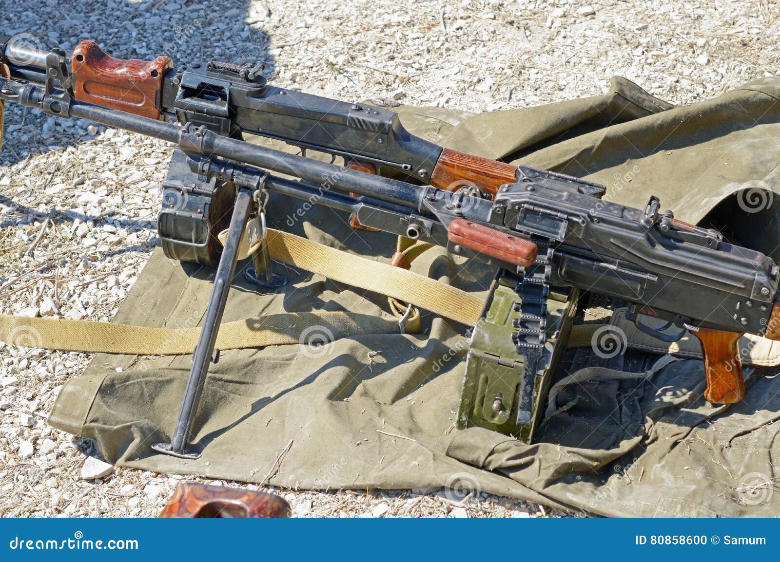 PK Machine gun stock photo. Image of ammunition, russia - 80858600