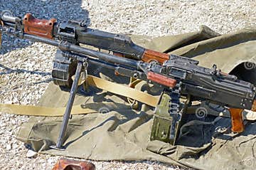 PK Machine gun stock photo. Image of ammunition, russia - 80858600