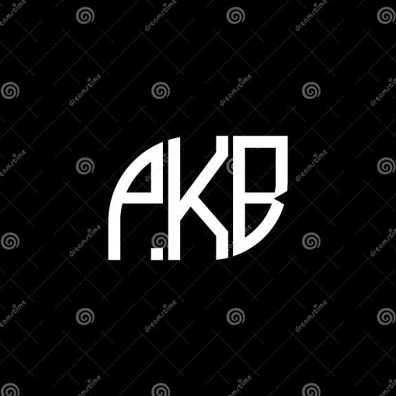 PKB Letter Logo Design on Black Background.PKB Creative Initials Letter ...