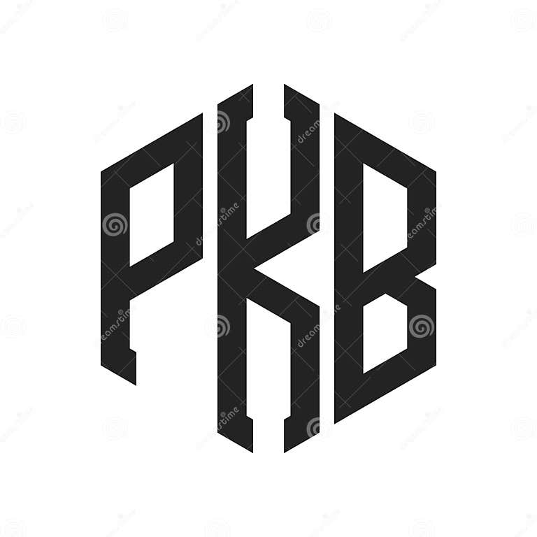 PKB Logo Design. Initial Letter PKB Monogram Logo Using Hexagon Shape ...