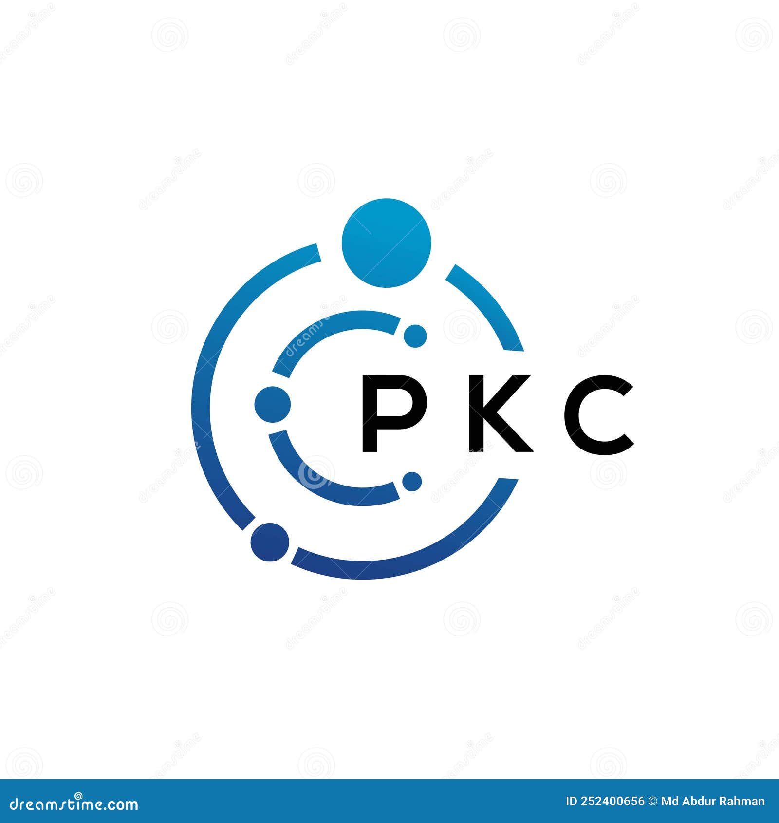 PKC Letter Technology Logo Design on White Background. PKC Creative ...