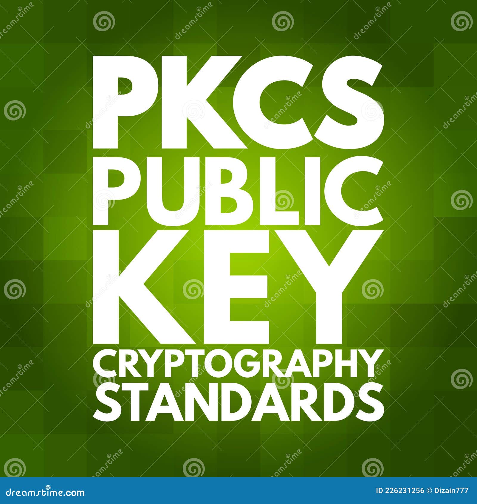 PKCS - Public Key Cryptography Standards Acronym, Technology Concept ...
