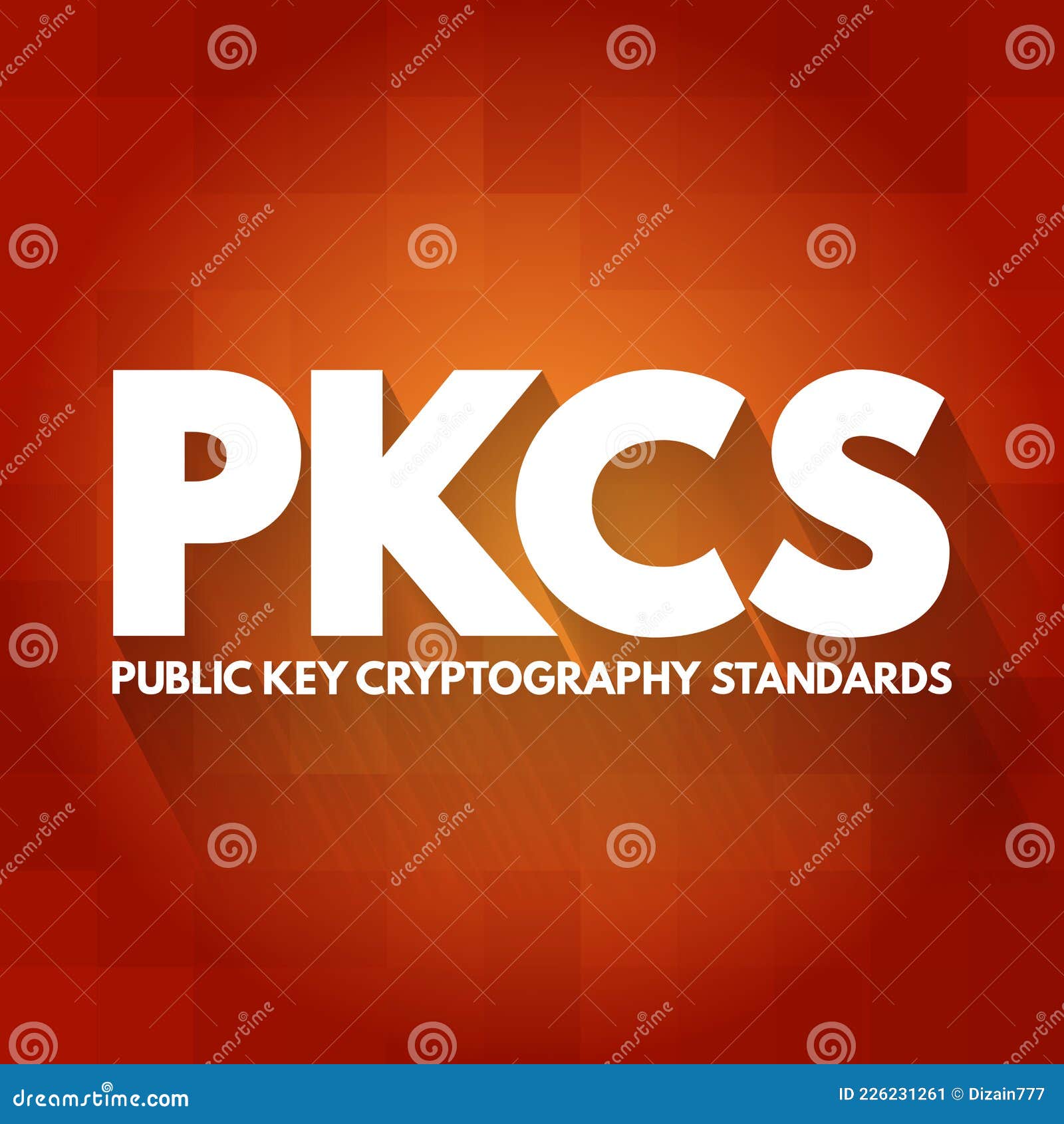 PKCS - Public Key Cryptography Standards Acronym, Technology Concept ...