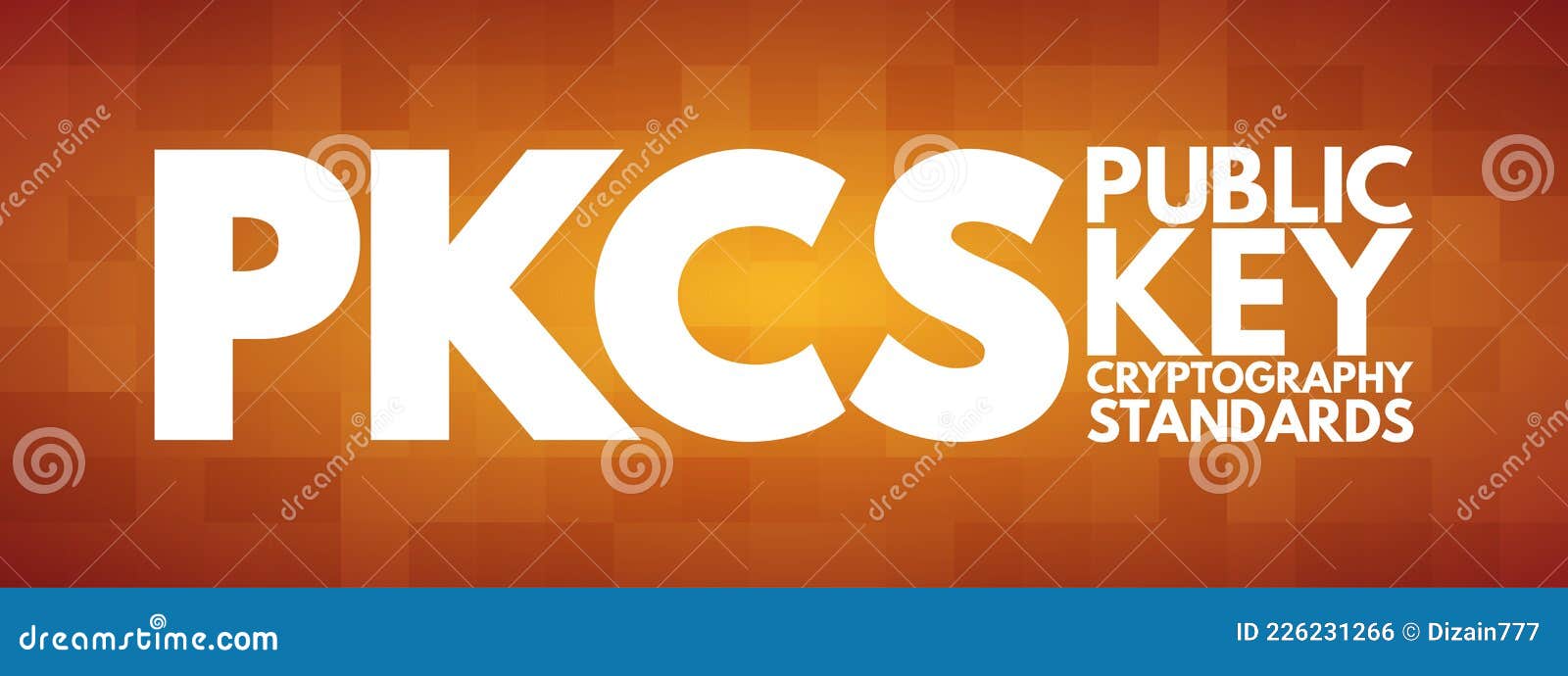 PKCS - Public Key Cryptography Standards Acronym, Technology Concept ...