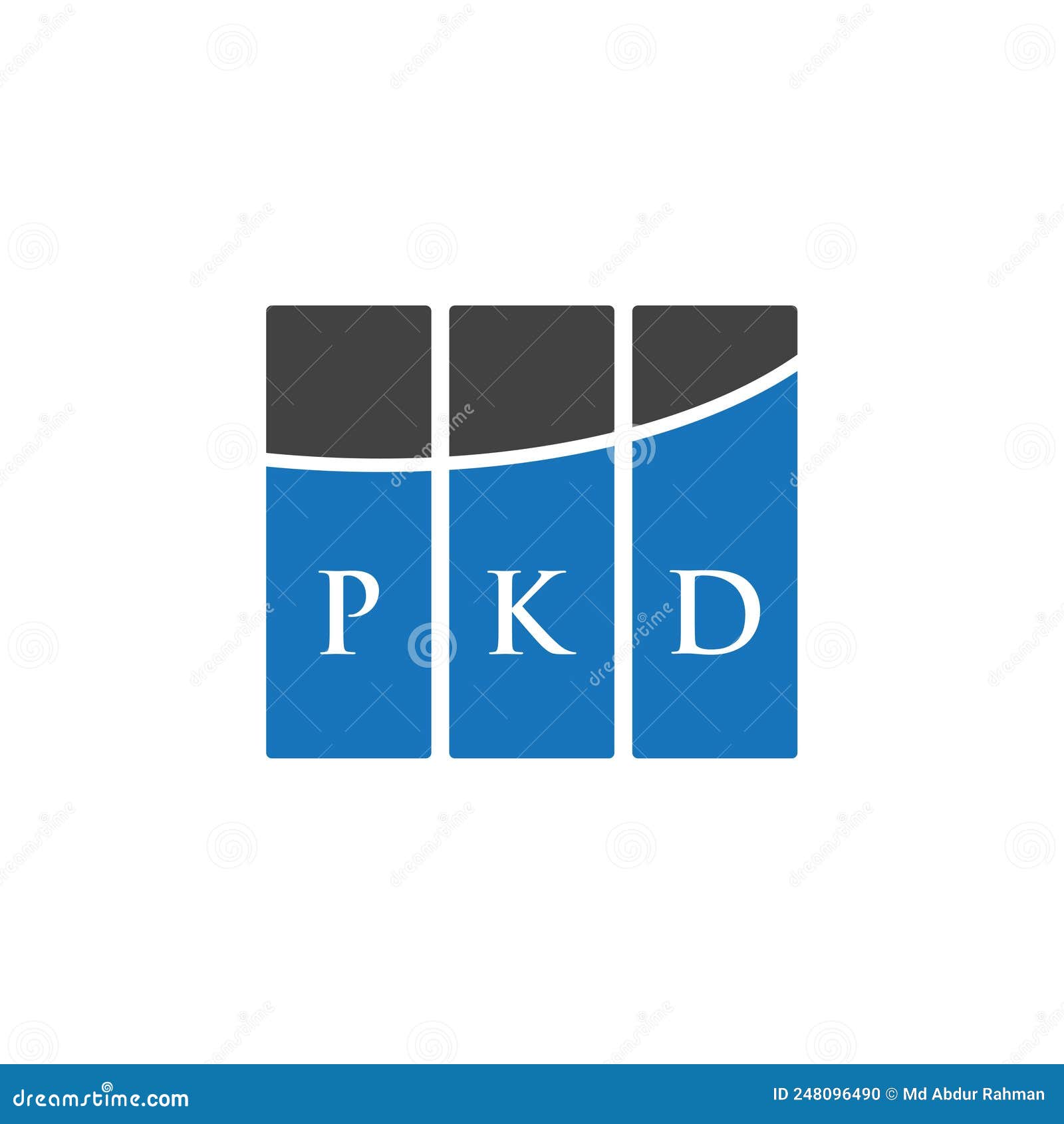 PKD Letter Logo Design on WHITE Background. PKD Creative Initials ...