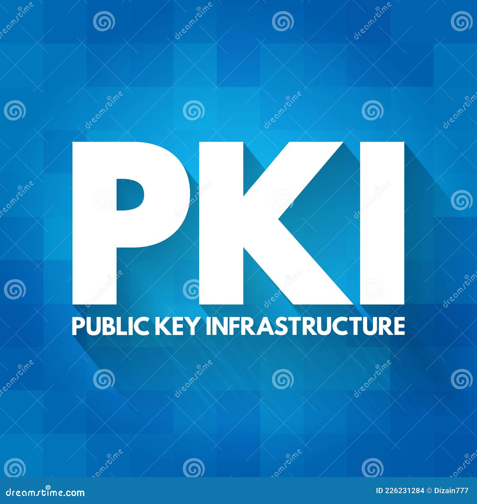 PKI - Public Key Infrastructure Acronym, Technology Concept Background ...
