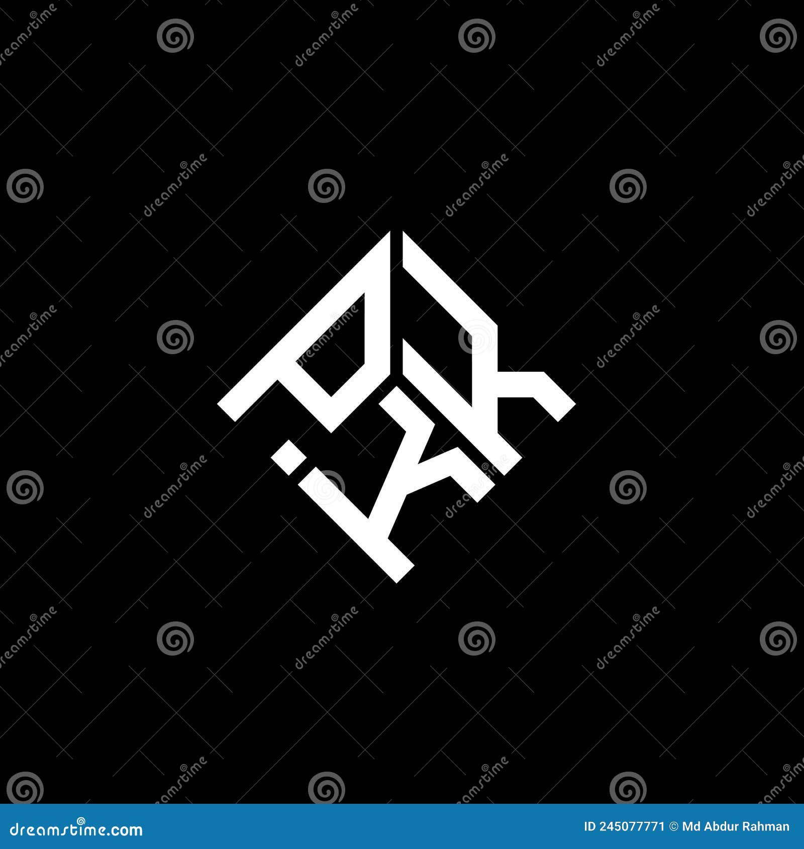 PKK Letter Logo Design on Black Background. PKK Creative Initials ...